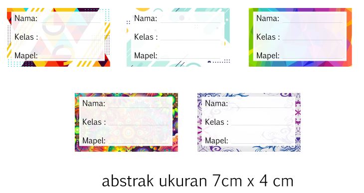 Isi 20 sticker mapel - Label buku pelajaran sekolah - sticker mata ...