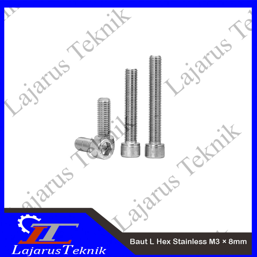 Baut L Hex Stainless M3 × 8mm | Lazada Indonesia