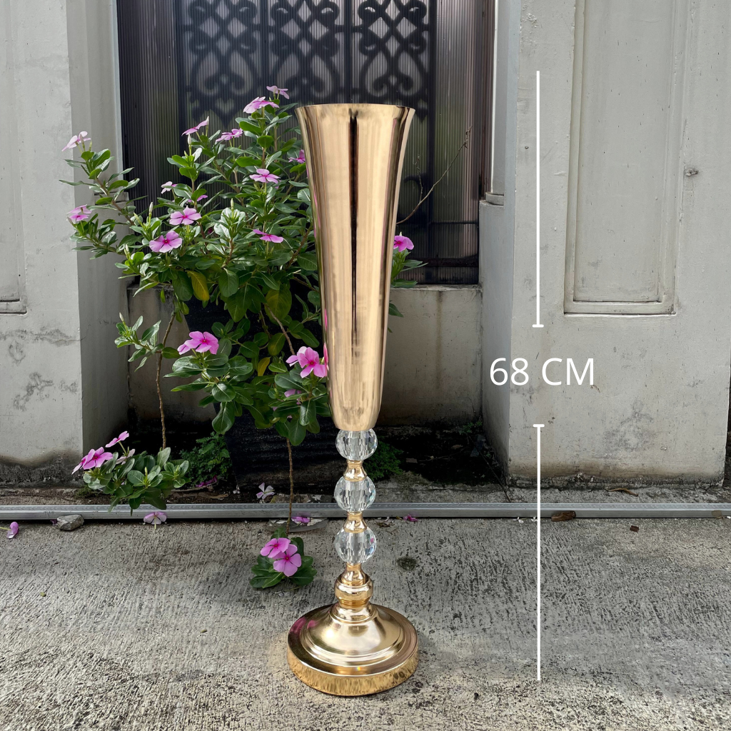 603ACC-Vas Bunga Terompet / Vas Bunga Pernikahan / Hiasan Meja / Vas ...