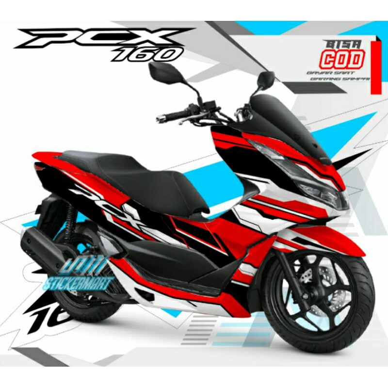 decal pcx 160 variasi warna lis merah/putih full body V86 | Lazada ...