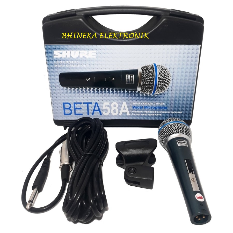 MICROPHONE SHURE BETA 58 MIC KOPER ( PAKAI ON OFF) MIC KARAOKE | Lazada ...