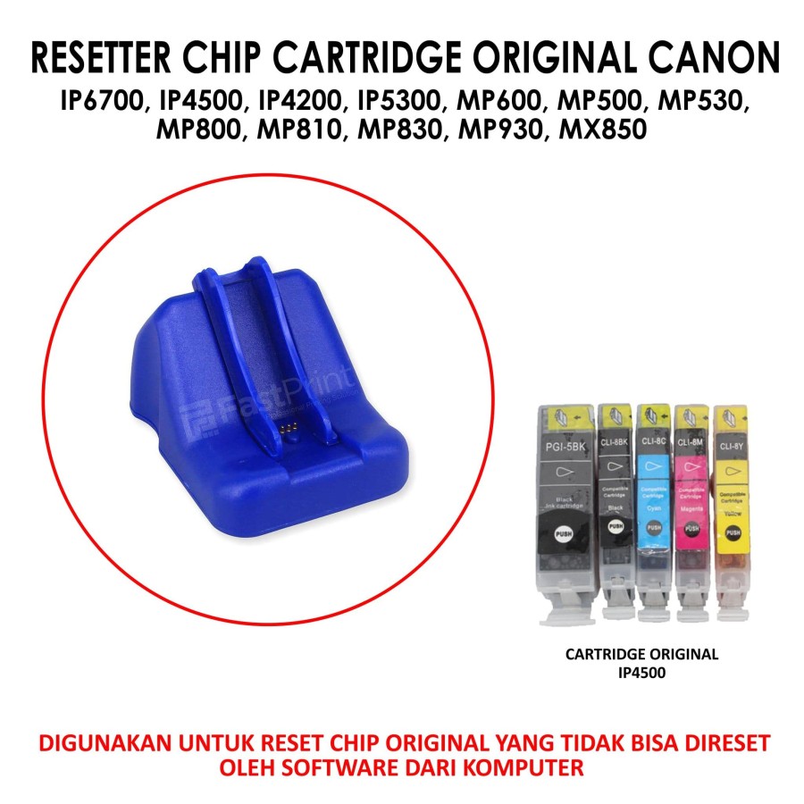 Resetter Chip Cartridge Original Printer Canon IP6700, IP4500, IP4200 ...