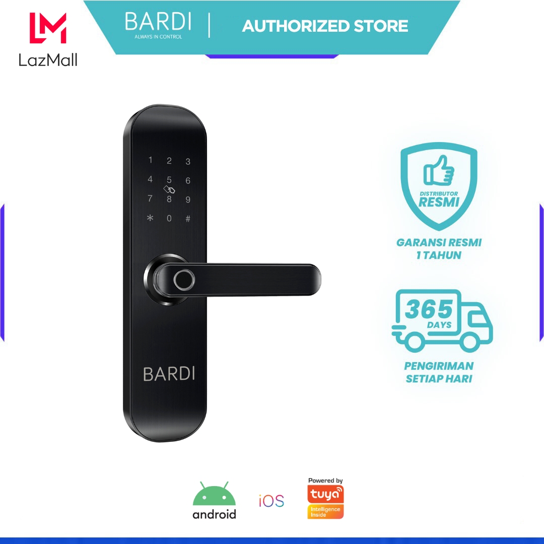 BARDI Smart Home Door Lock Handle RFID Fingerprint Waterproof IP54 CBG ...