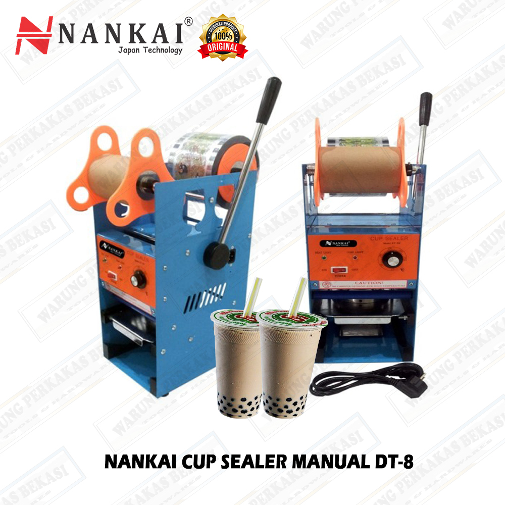 NANKAI DT-8 Cup Sealer Manual Mesin Alat Pemanas Pres Siler Tutup Gelas ...