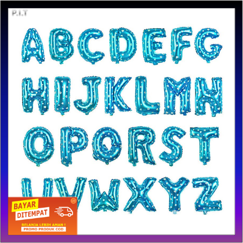 PIT Balon Foil Huruf Motif Love ±40cm Ballon Foil Abjad Alphabet Love ...