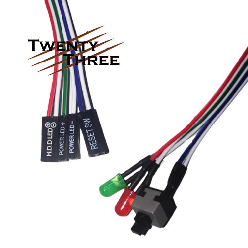 Kabel Tombol Power Reset Switch Front Panel LED Komputer Casing HDD ...