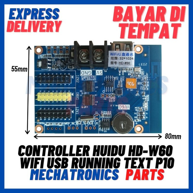 [ESP-9003] CONTROLLER HUIDU HD-W60 WIFI USB RUNNING TEXT P10 | Lazada ...