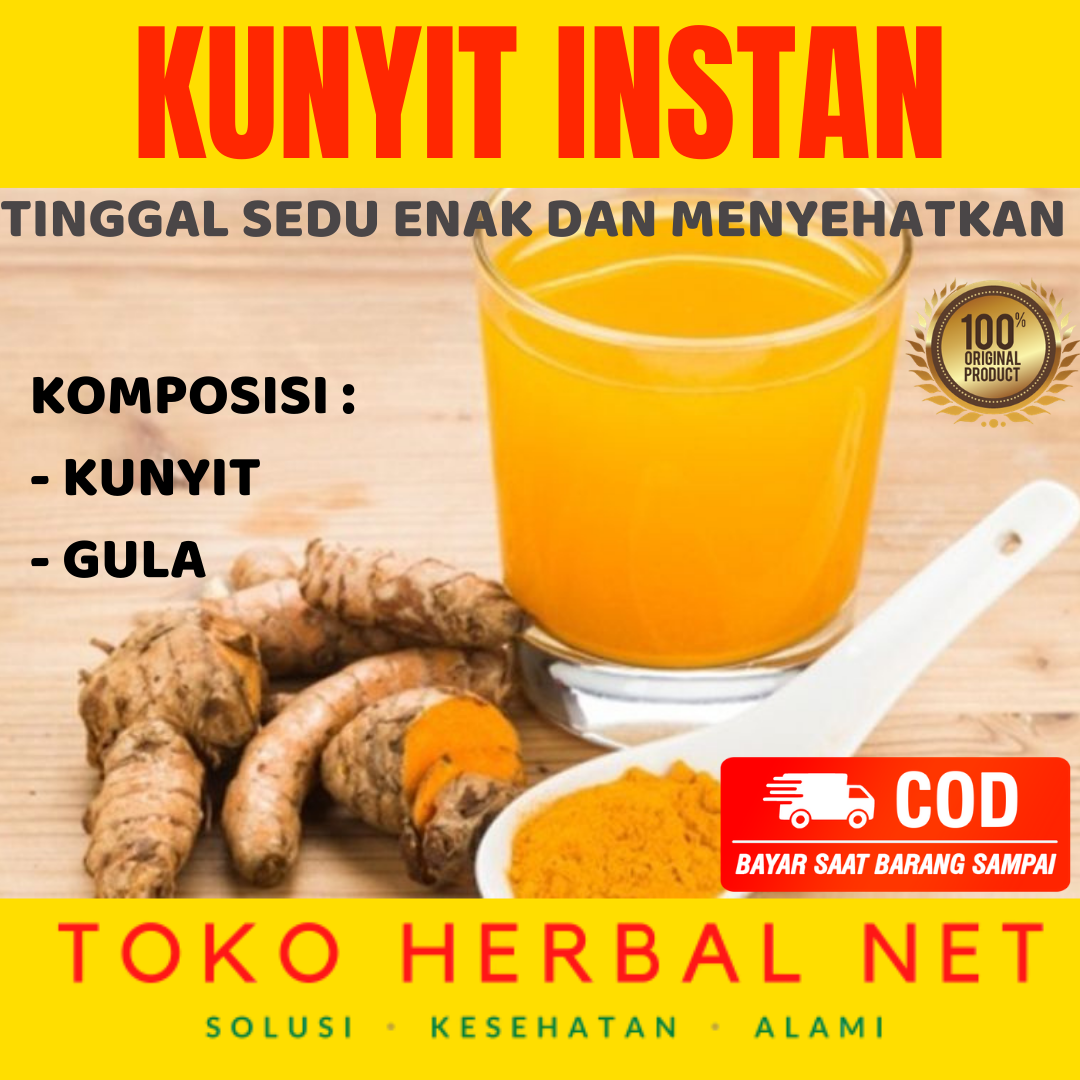 Minuman Ekstrak Kunyit Bubuk Instan Tinggal Sedu Tanpa Pemanis Buatan ...