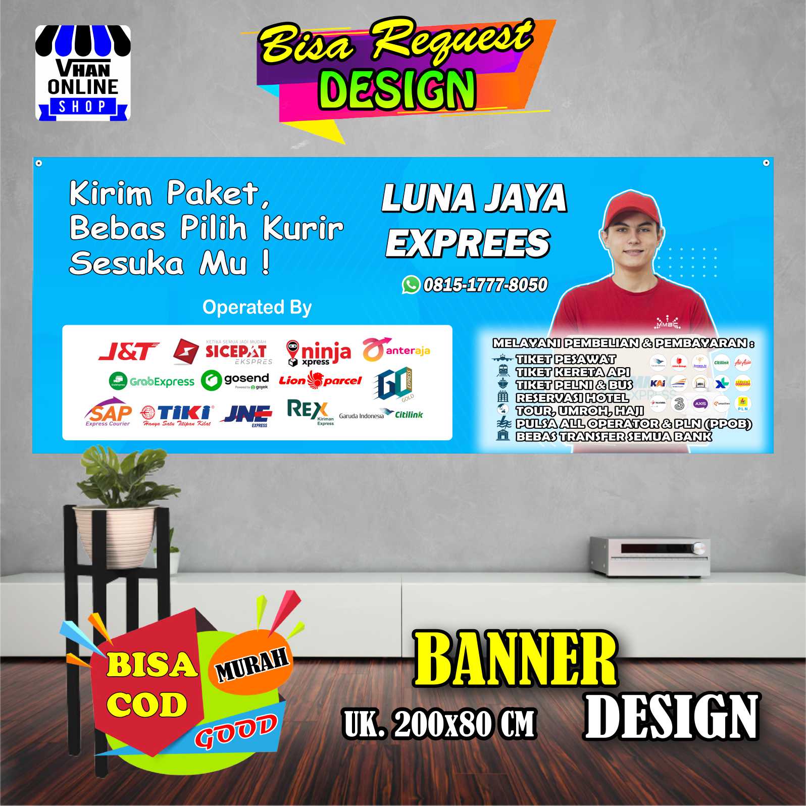 Spanduk Banner Mitra Ekspedisi, Kantor Pos, Jasa Pengiriman Barang ...
