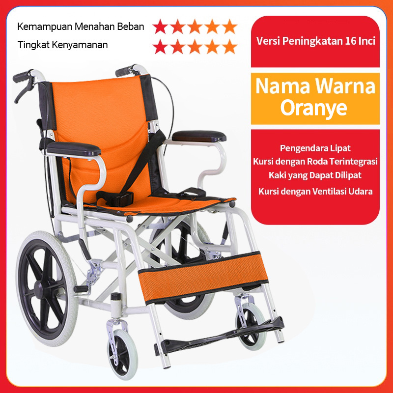 Kursi Roda Lipat Portable Traveling Kursi Roda Medis/Korsi Roda Travel ...