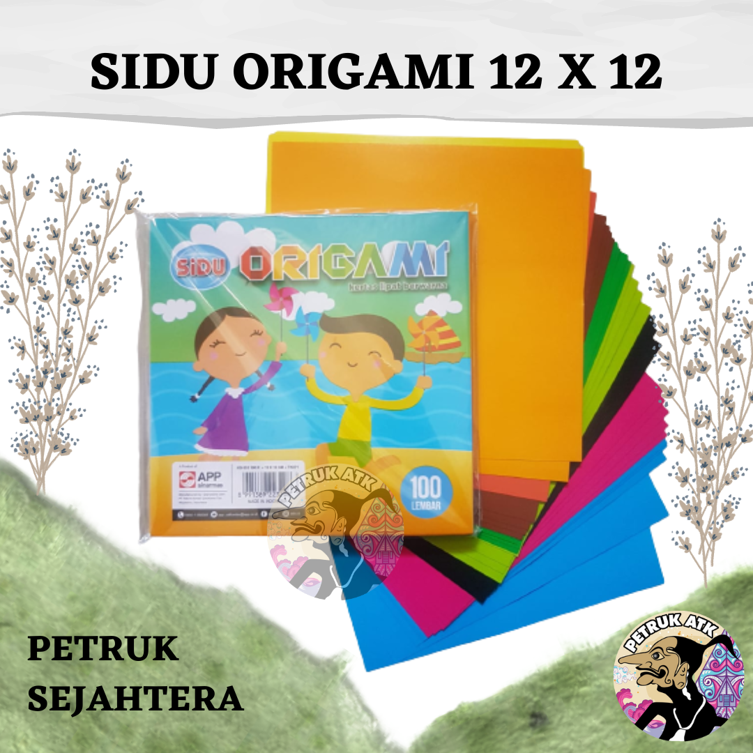 [PAK] KERTAS LIPAT SIDU UKURAN 12 X 12 ISI 100 LEMBAR / ORIGAMI ...