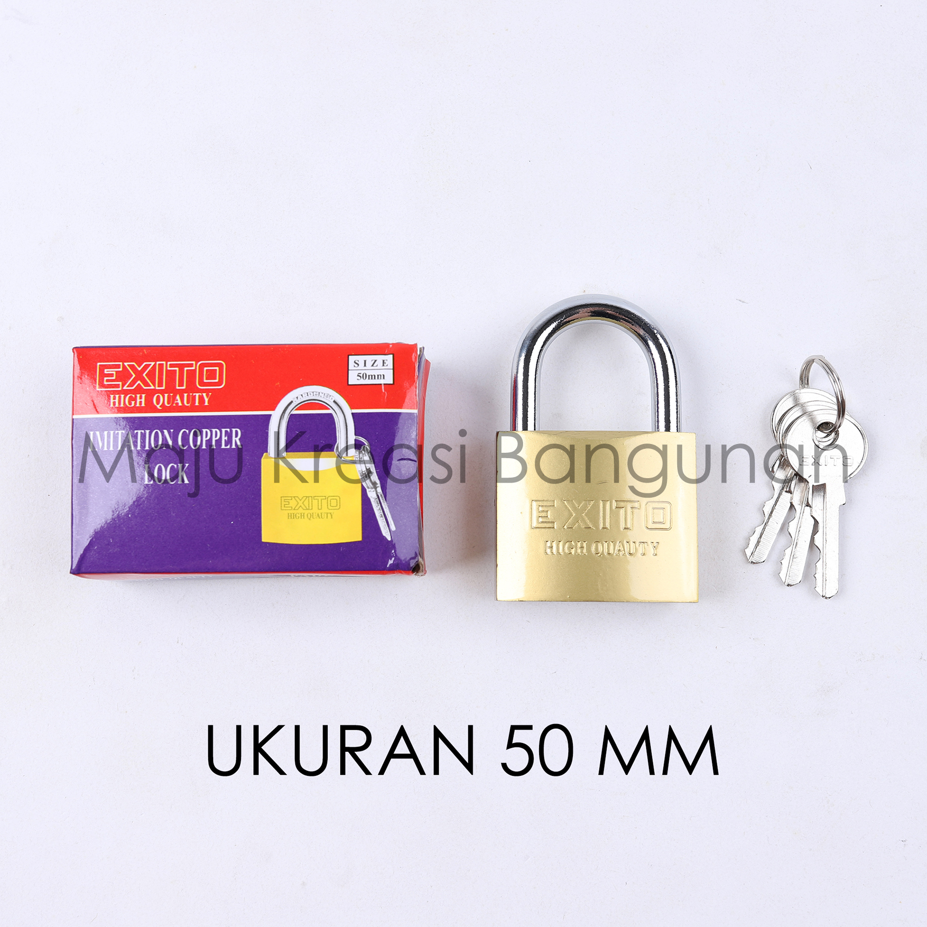 Gembok EXITO 50mm Rumah Pagar Pintu Padlock Kuning Besi Pendek 50 mm ...