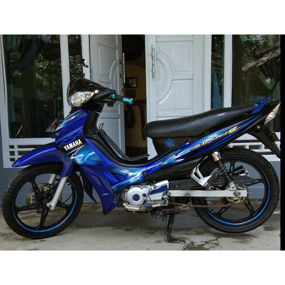 STICKER STRIPING FULL BODY MOTOR JUPITER Z BURHAN 2008 WARNA BIRU ...