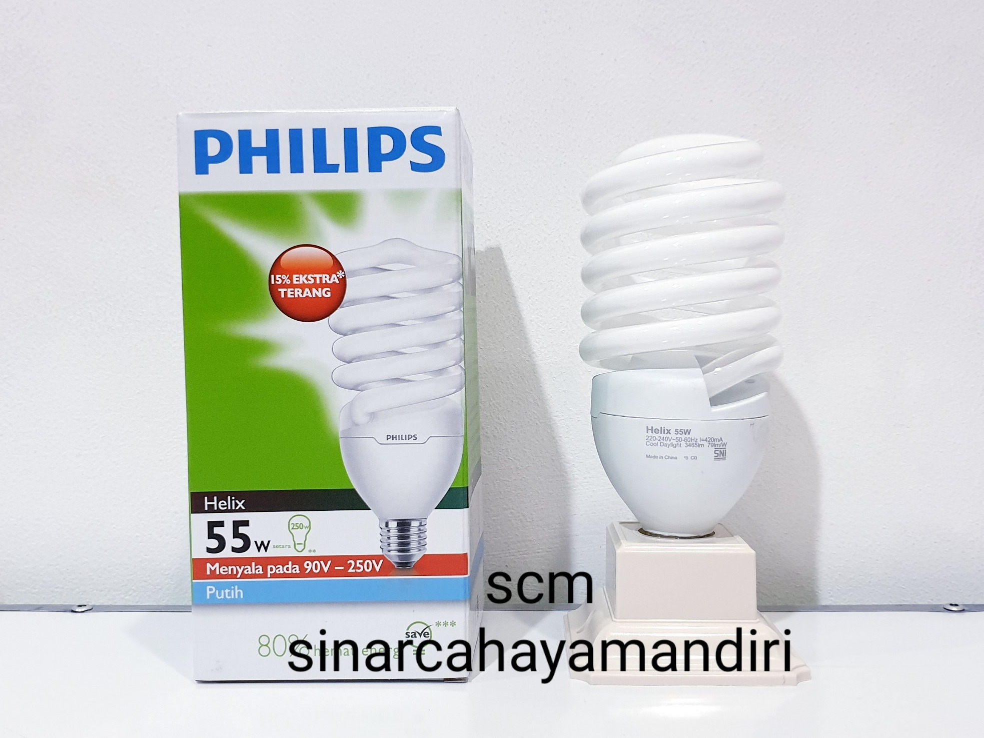 Lampu philips helix spiral 55 watt | Lazada Indonesia