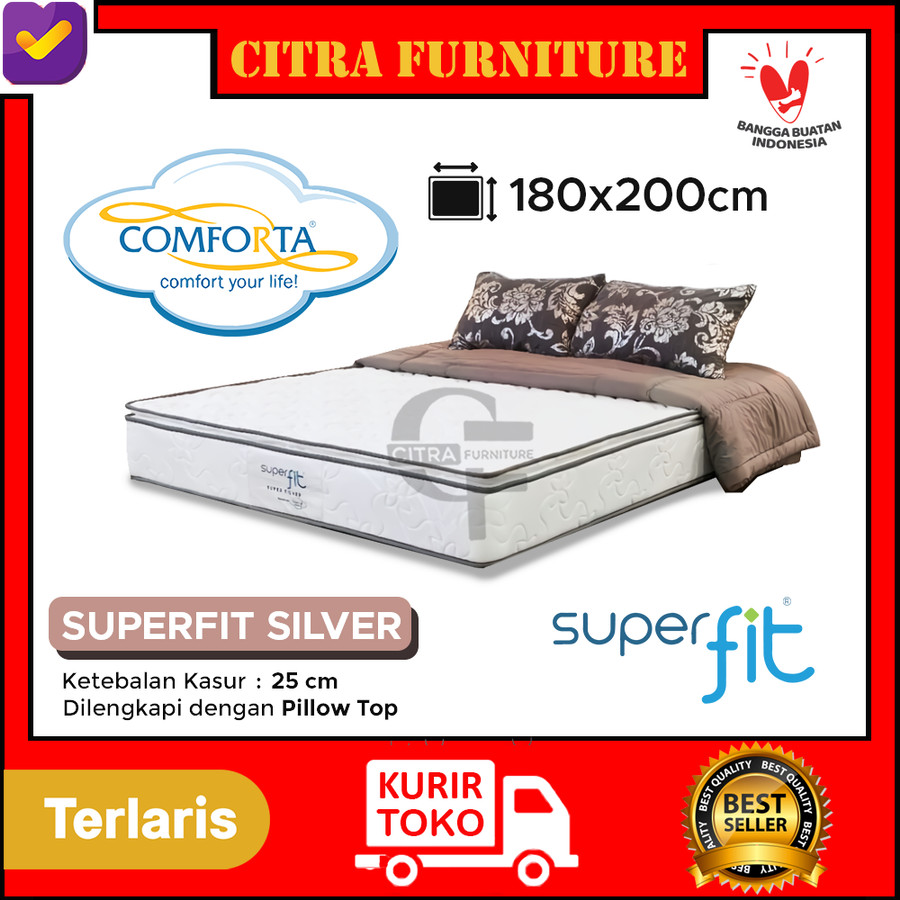 Comforta Spring bed Super Fit Silver 180x200 - Hanya Matras Springbed ...