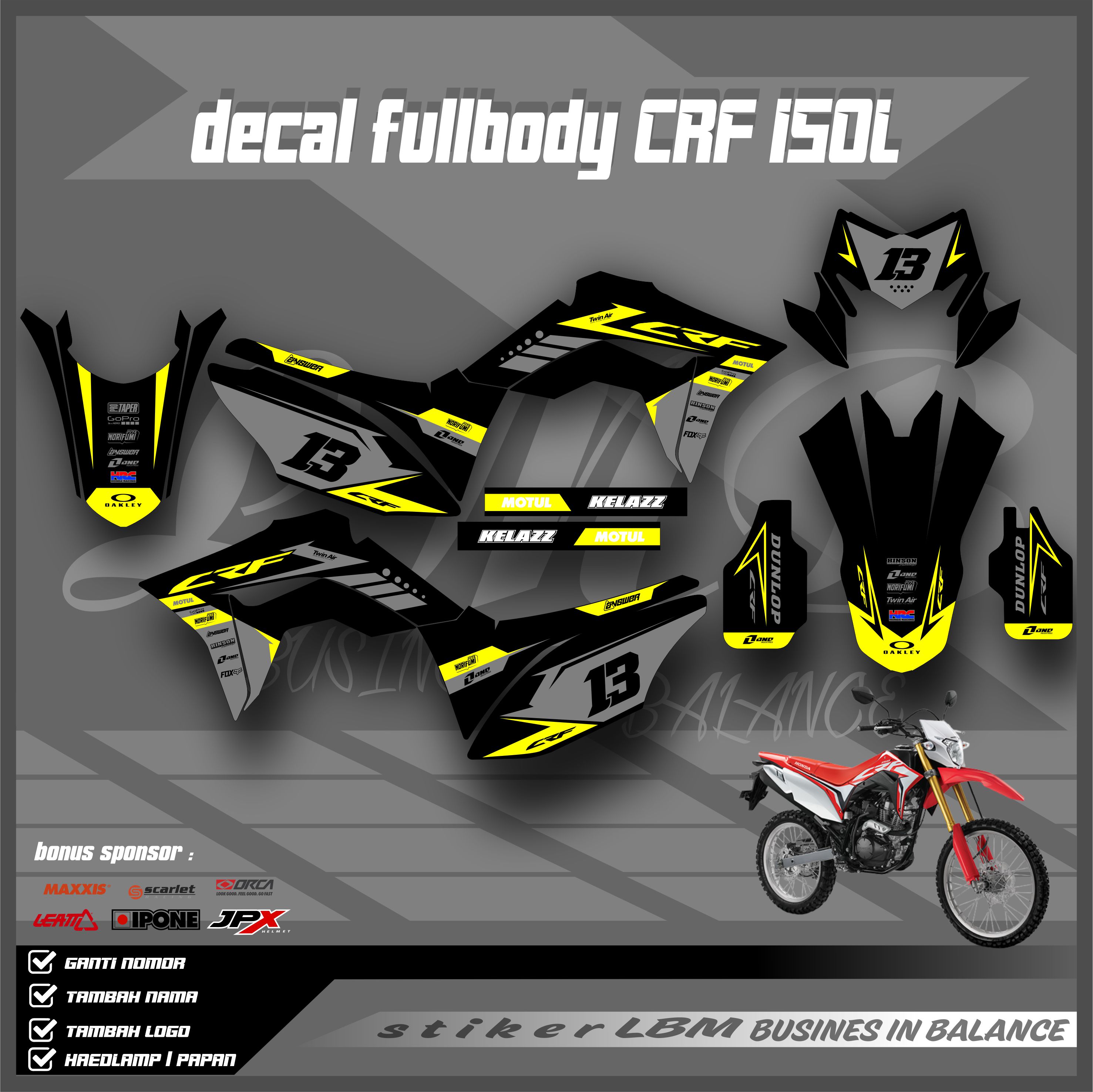 DECAL CRF 150 L [BISA CUSTOM] Design Update 2022 Terbaru DECAL STICKER ...