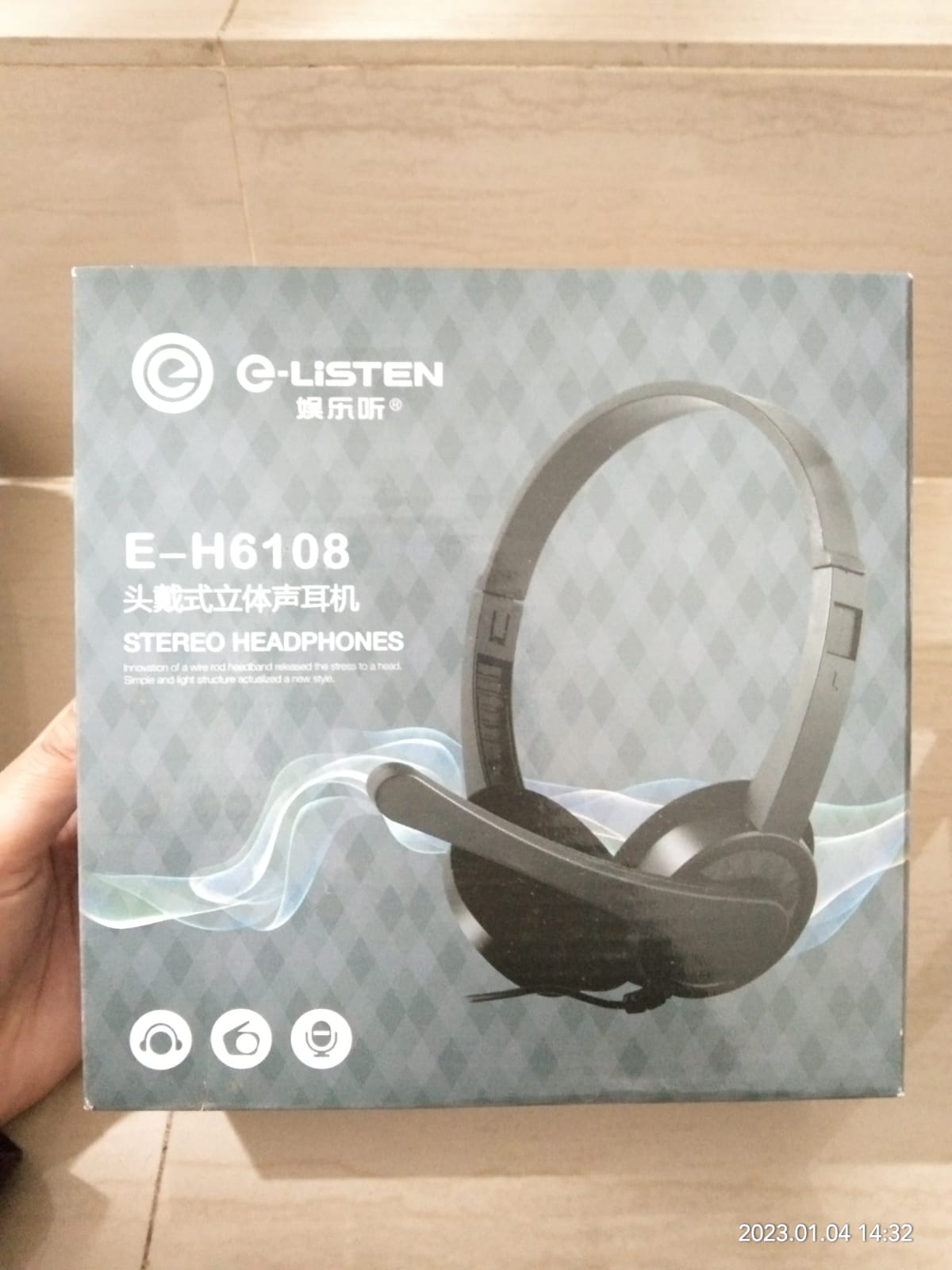 Headset/ Handsfree/ HF/ Earphone G - Listen E - H6108 Warna Hitam ...