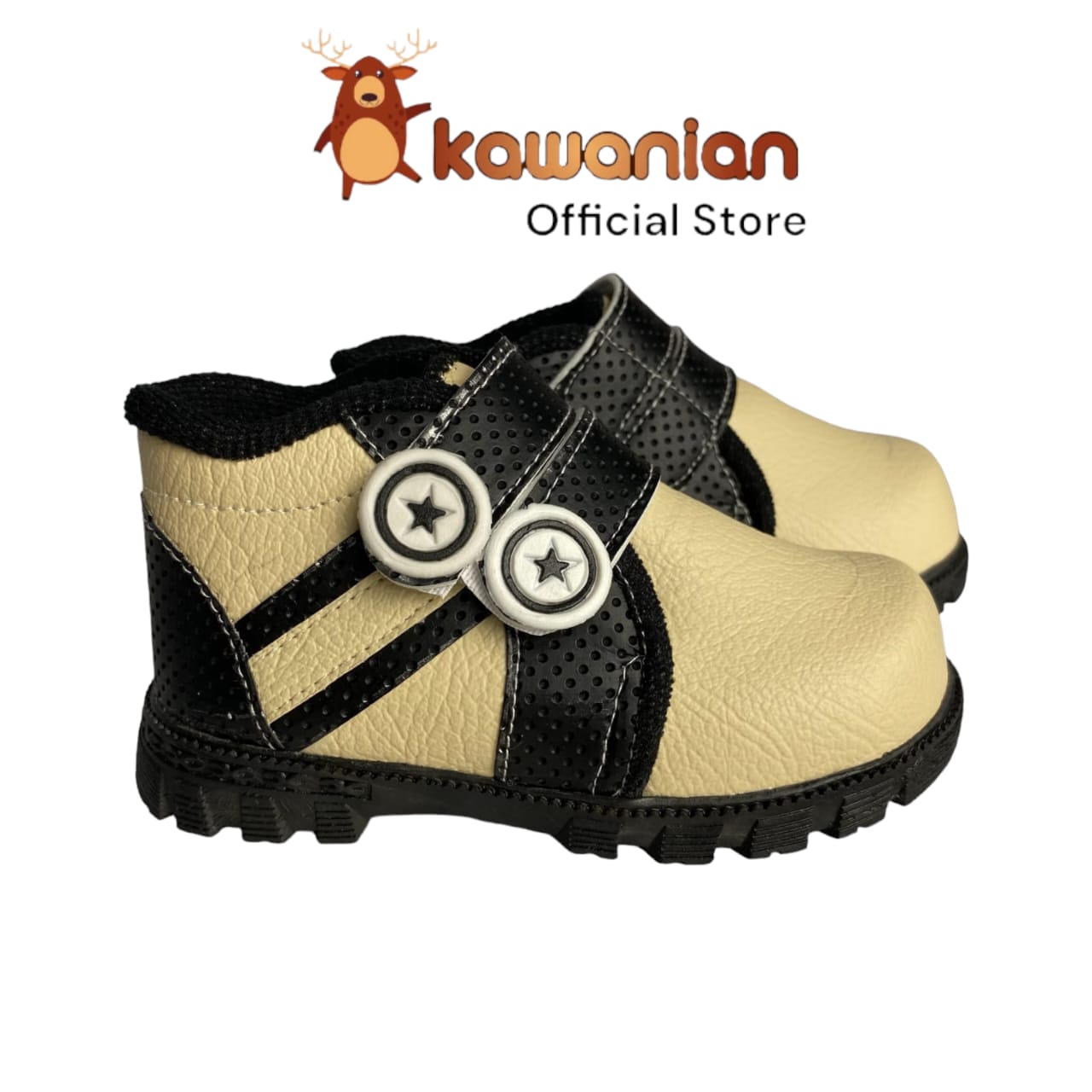 Sepatu Anak Laki Laki Motif Bintang Dua Usia 1 Hingga 3 Tahunan Dengan ...