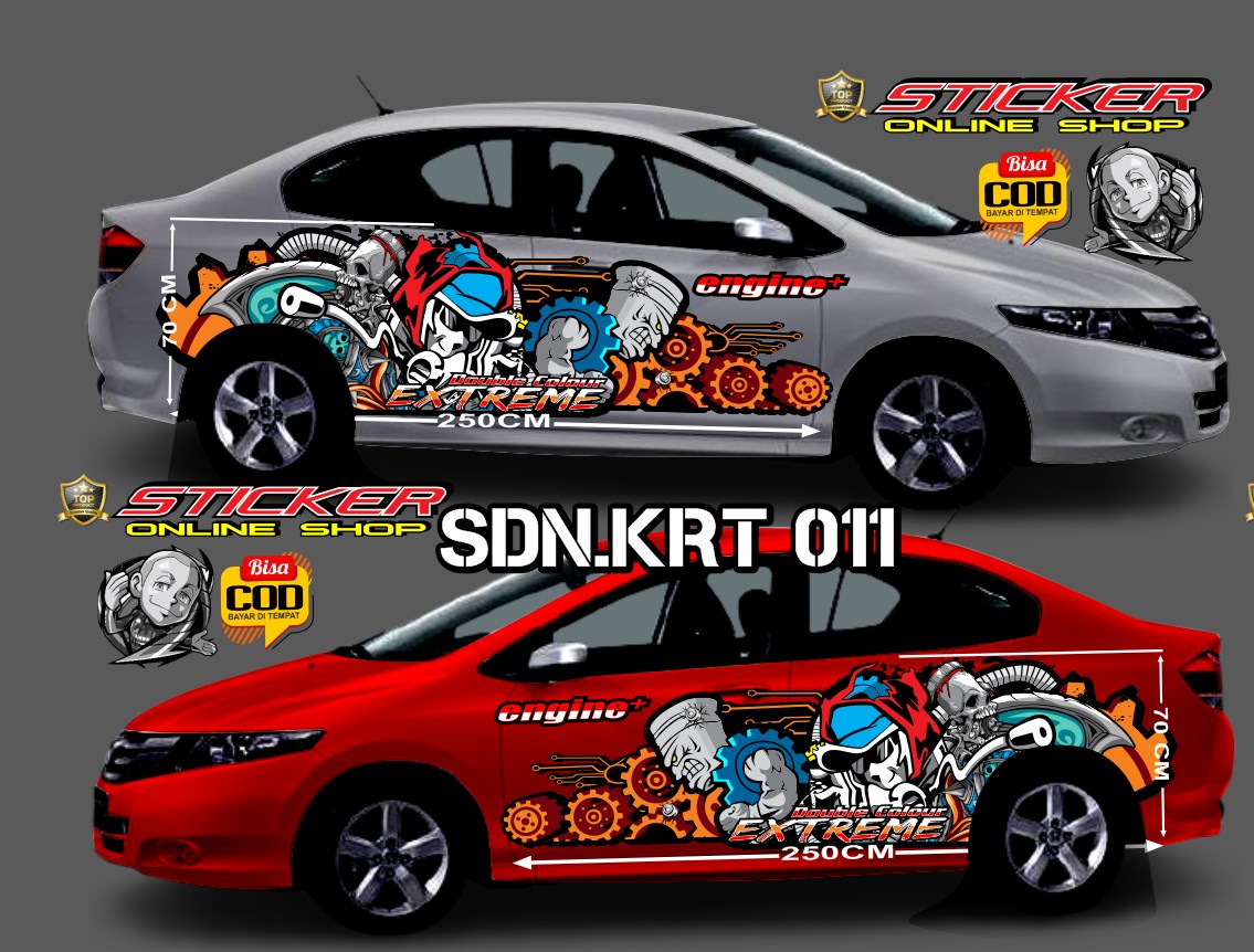 STIKER MOBIL SEDAN, BALENO, ALL NEW CITY, HONDA CIVIC, TOYOTA VIOS ...