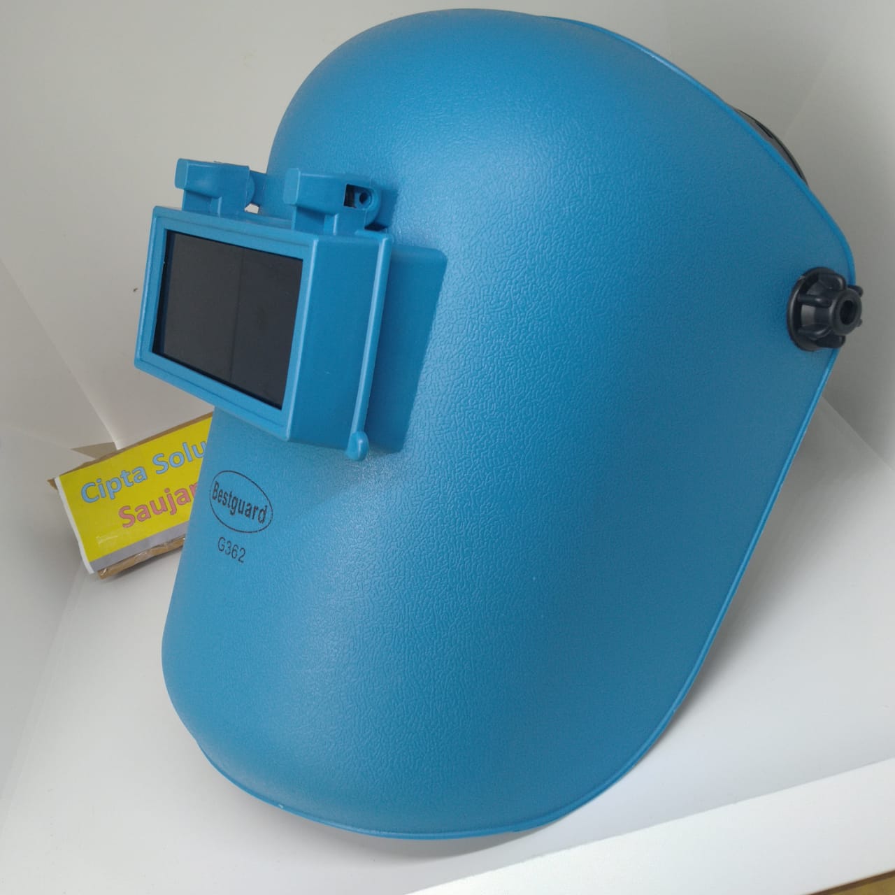 BESTGUARD KEDOK LAS TOPENG PENGAMAN LAS TOPI LAS TERMASUK KACA LAS HELM ...