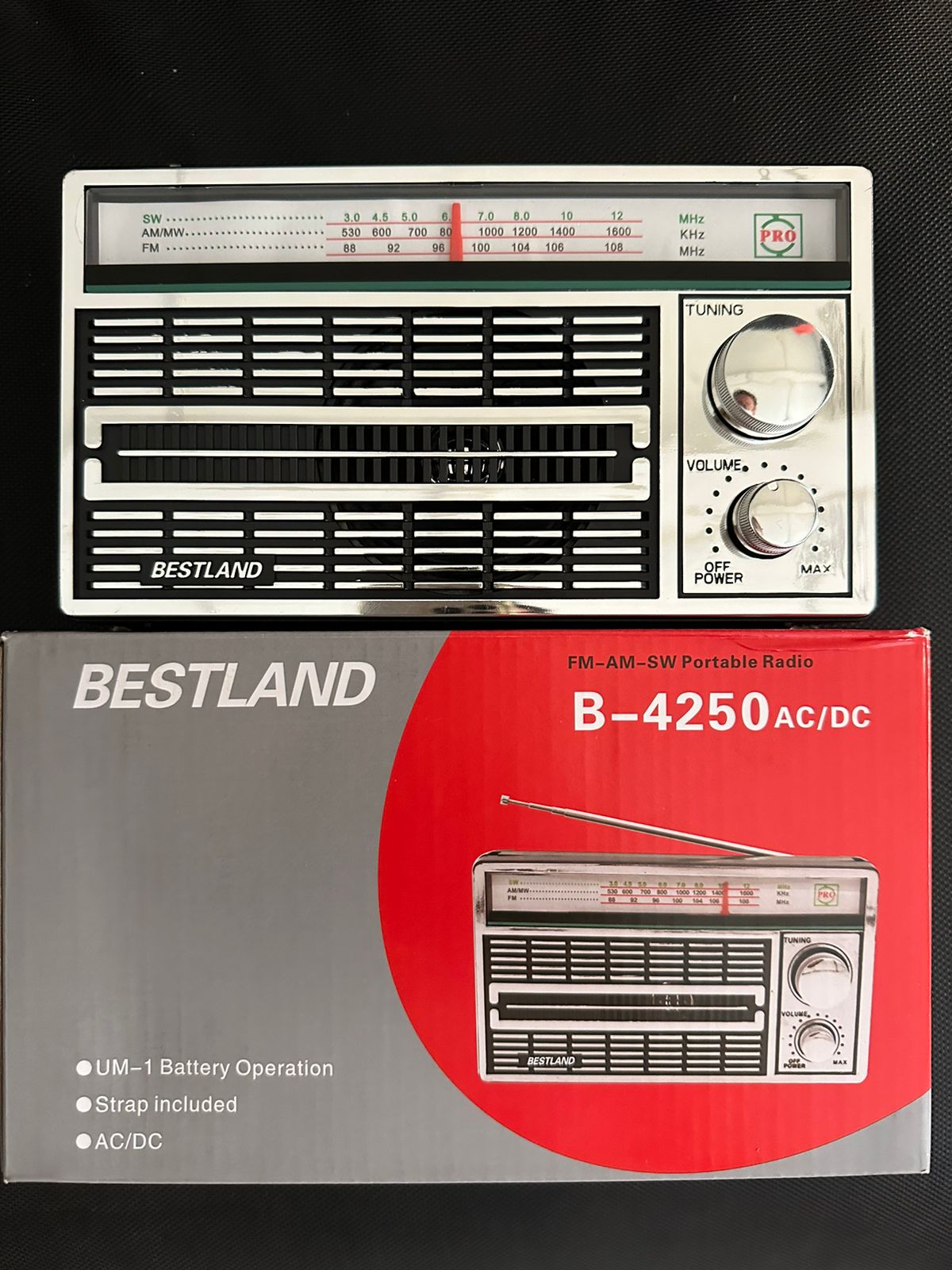 RADIO BESTLAND AC/DC 4250 PORTABLE INTERNATIONAL DESIGN 3 BAND FM / AM ...