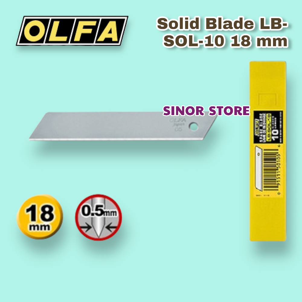 Olfa Cutter REFILL LB-SOL-10 Solid Blade 18 mm 10 pcs Per Pack | Lazada Indonesia