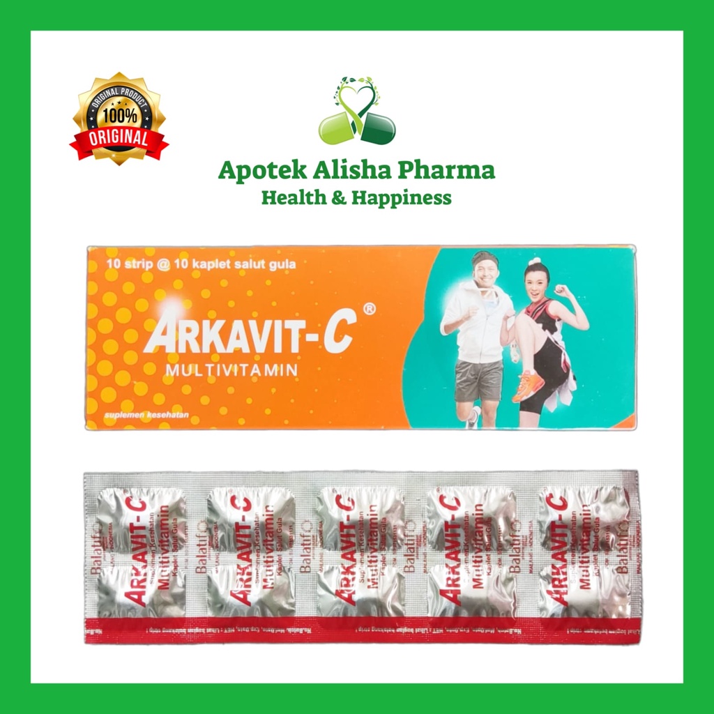 ARKAVIT-C Strip isi 10 Tablet-Arkavit C Tablet Multivitamin+Vit C/Daya ...