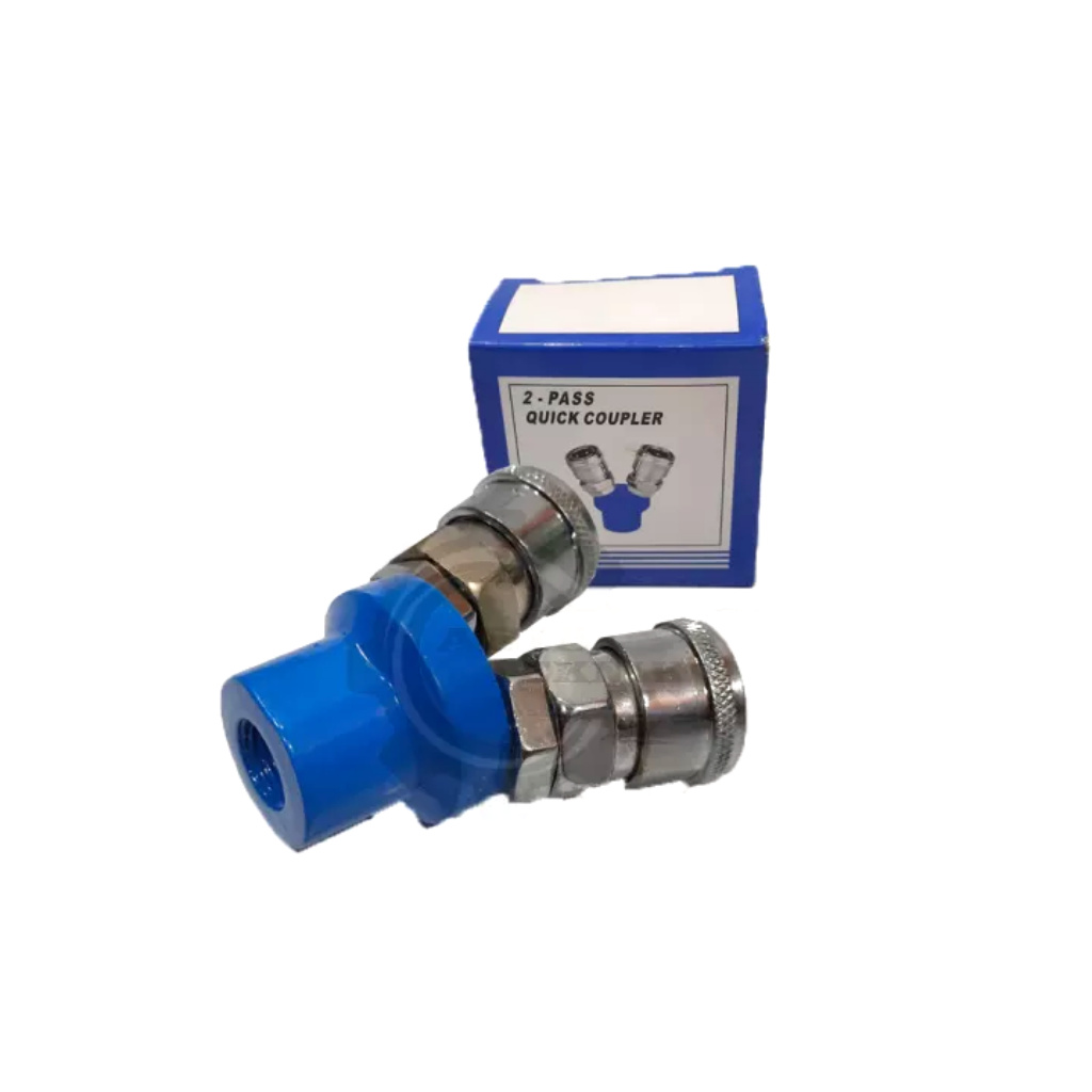 Quick Coupling Cabang Coupler Kopler Sambungan Kompresor 2 Way 3 Way ...