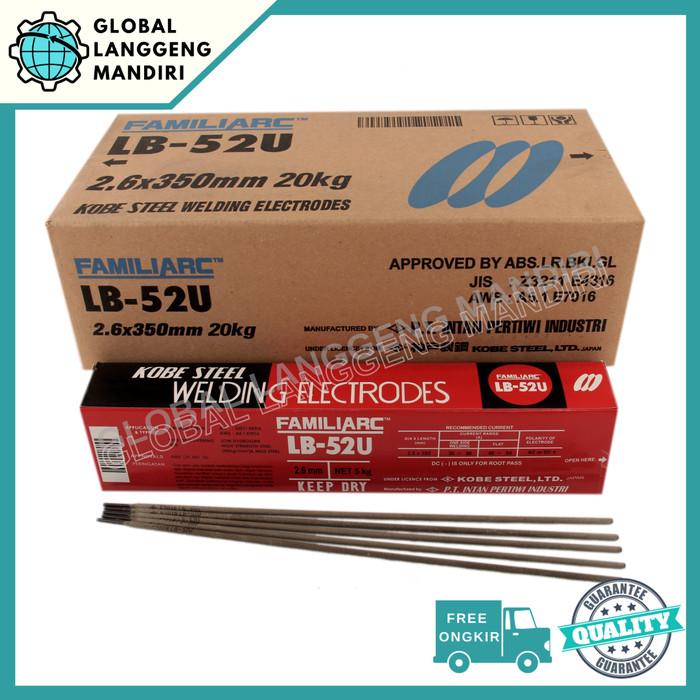 KAWAT LAS KOBELCO LB52U 2.6MM (5KG)/ LB 52U 2.6 MM STEEL KOBE ...