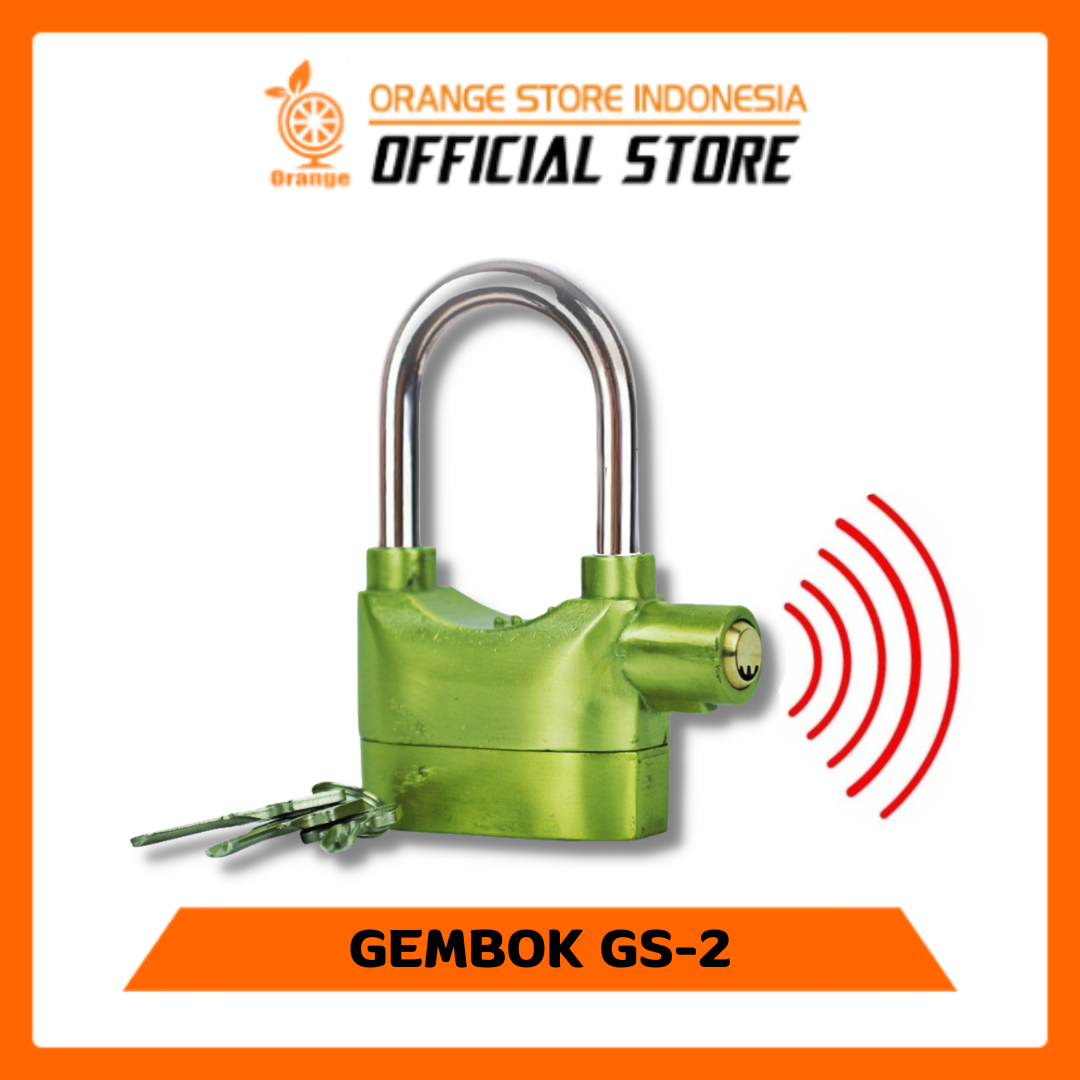 Orange Gembok Alarm Suara Anti Maling Long - Gembok Ring Panjang Alarm ...
