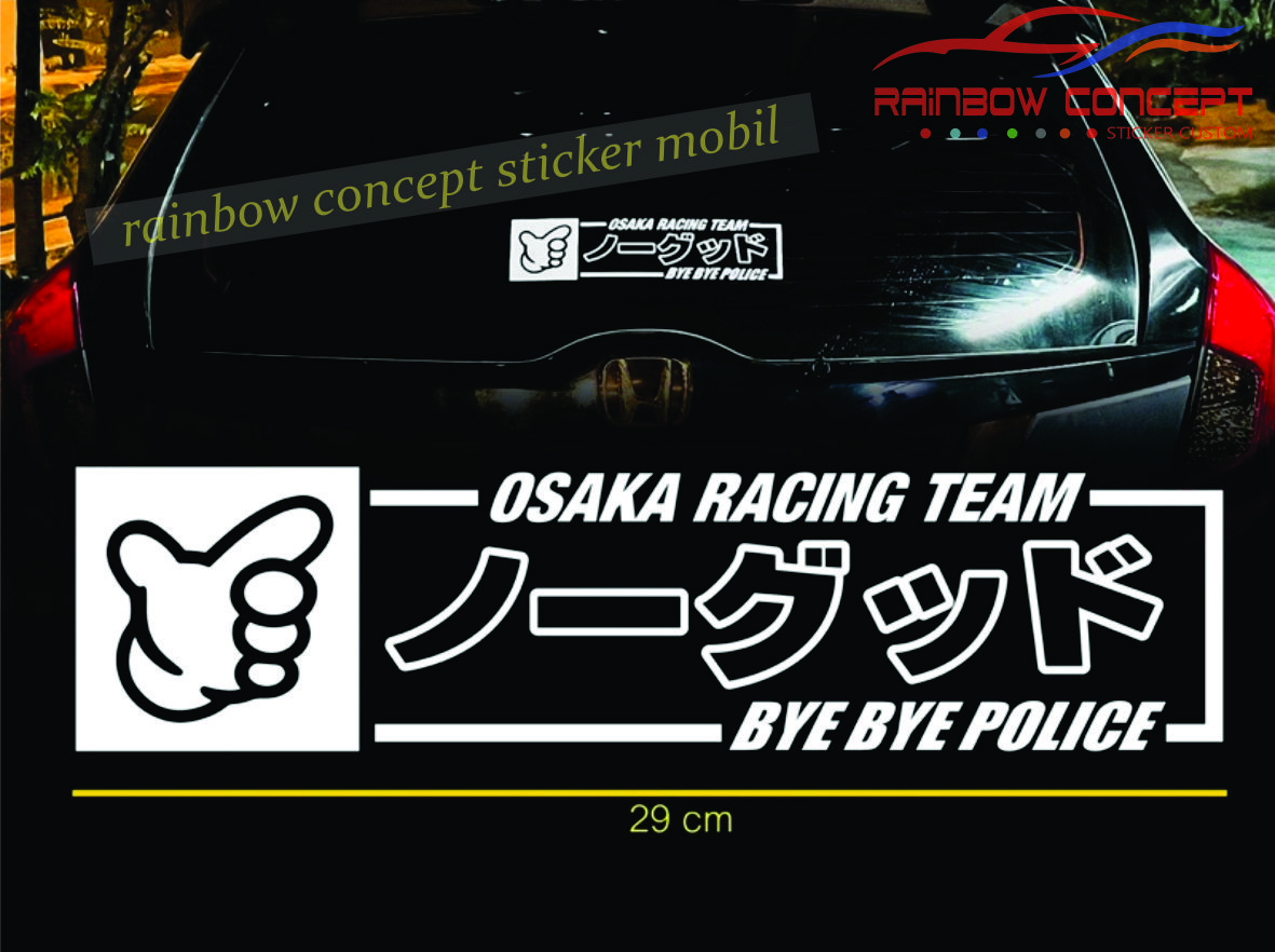 new sticker cutting jdm osaka racing team stiker kanji balap kaca ...