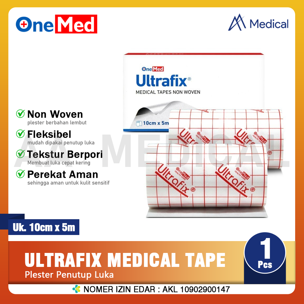 ONEMED Ultrafix Medical Tapes Perban Plester Penutup Luka Ukuran 10cm x ...