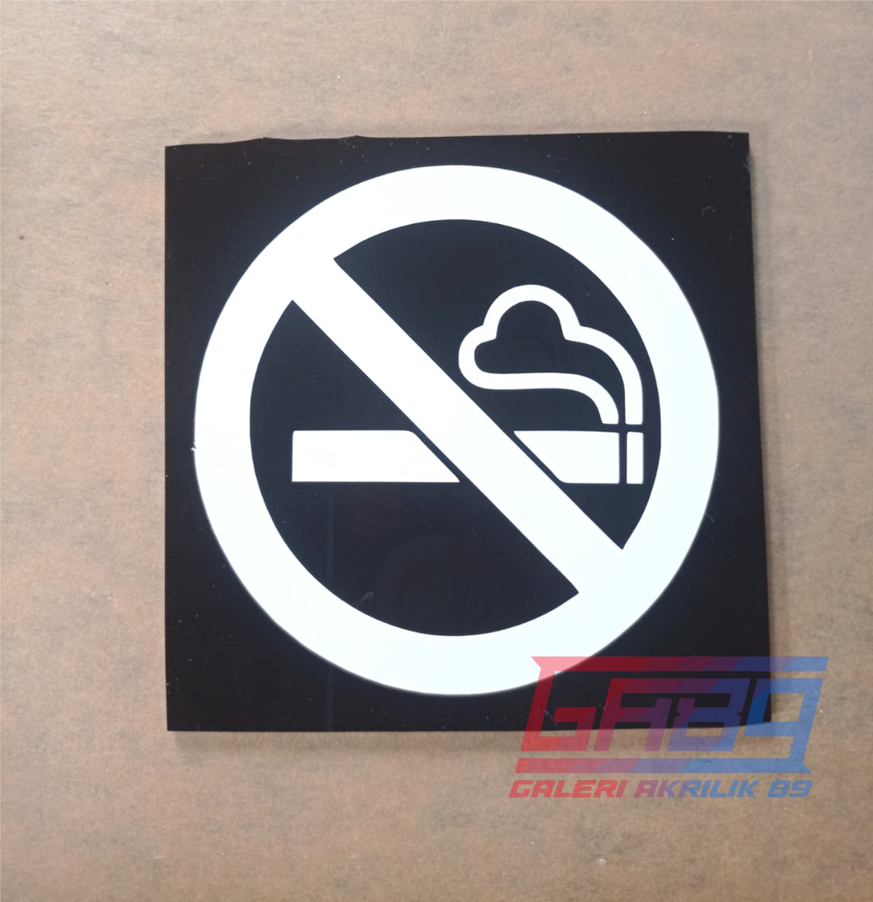 SIGN AKRILIK SIMBOL NO SMOKING STIKER | LABEL SIGN DILARANG MEROKOK ...