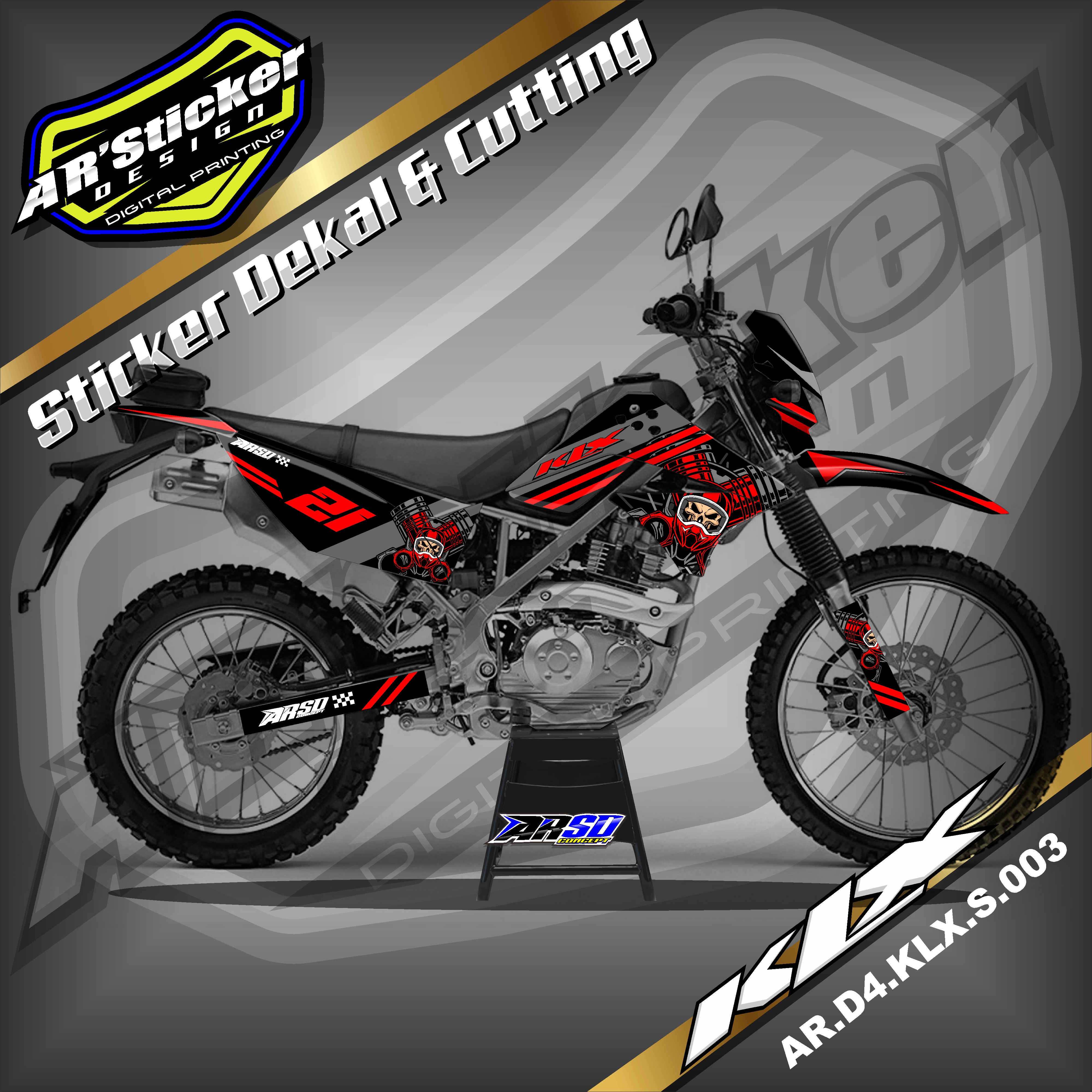 Stiker Decal KLX 150 Lama KLX 150 S Full Body , Sticker Dekal Motor ...