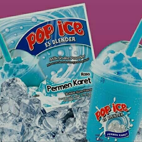 pop ice rasa permen karet / bubble gum 1 renceng isi 10 sachet | Lazada ...