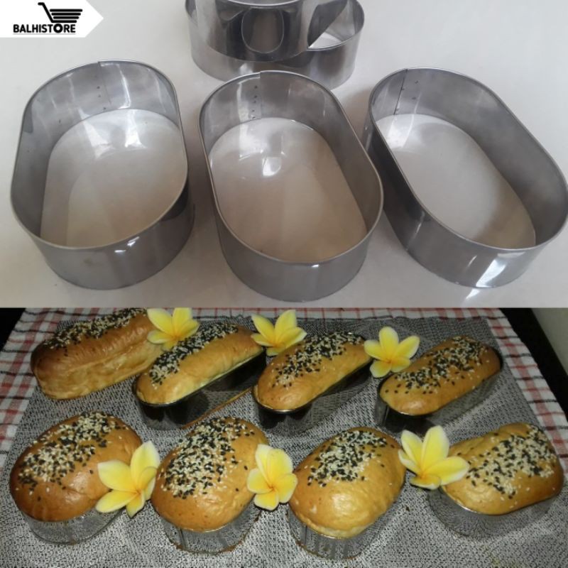 Cetakan Roti Ring Roti Oval / Ring Roti Berbentuk Bulat Oval | Lazada ...