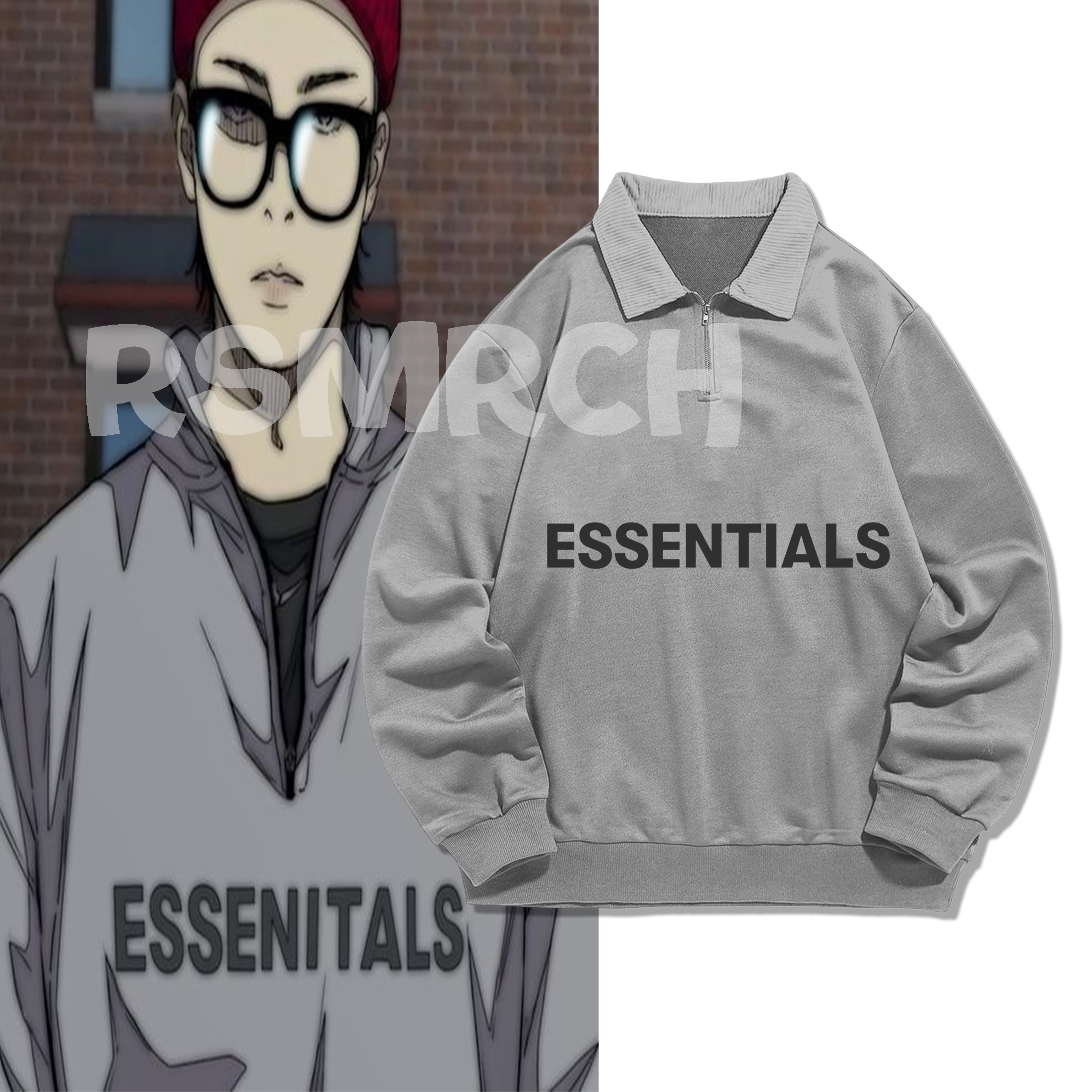 Jaket Halfzip / Half Zipper Essential Jayjo Outfit Wind Breaker Manhwa ...