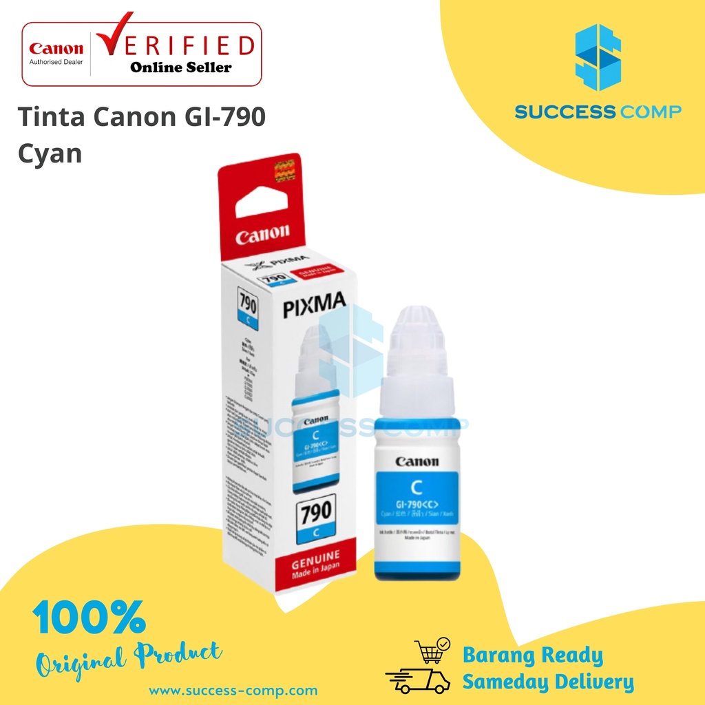 Tinta Printer Canon GI - 790 ( Cyan ) New Original | Lazada Indonesia