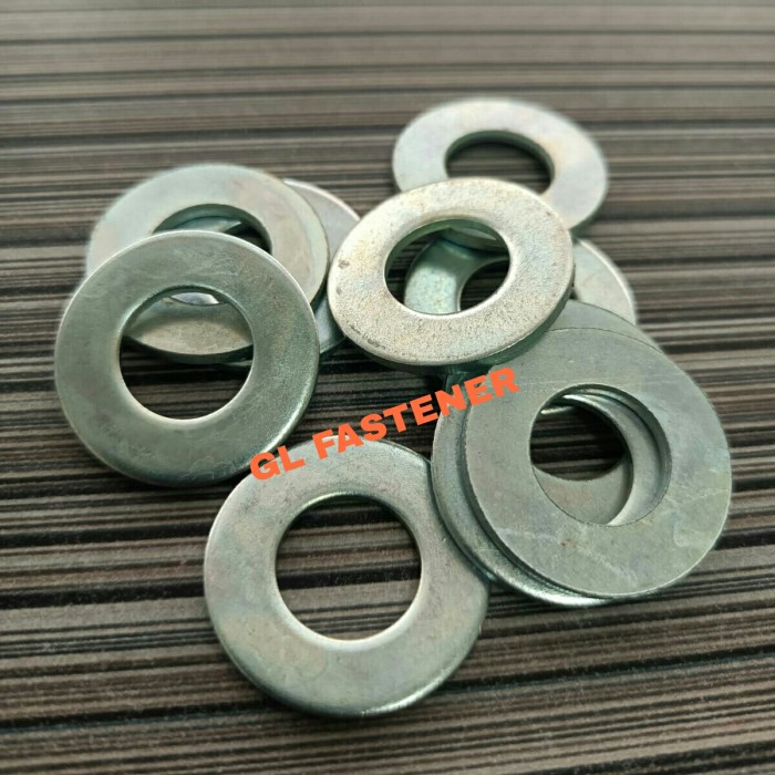 Ring Plat M12 Putih Galvanis / WP / Washer Plat / Besi / Flat Washer ...