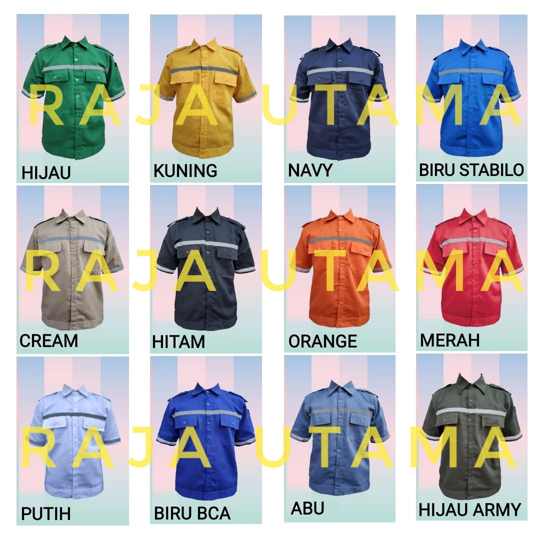 Wearpack Safety / Seragam Proyek / Baju tambang / Baju Bengkel / Baju ...
