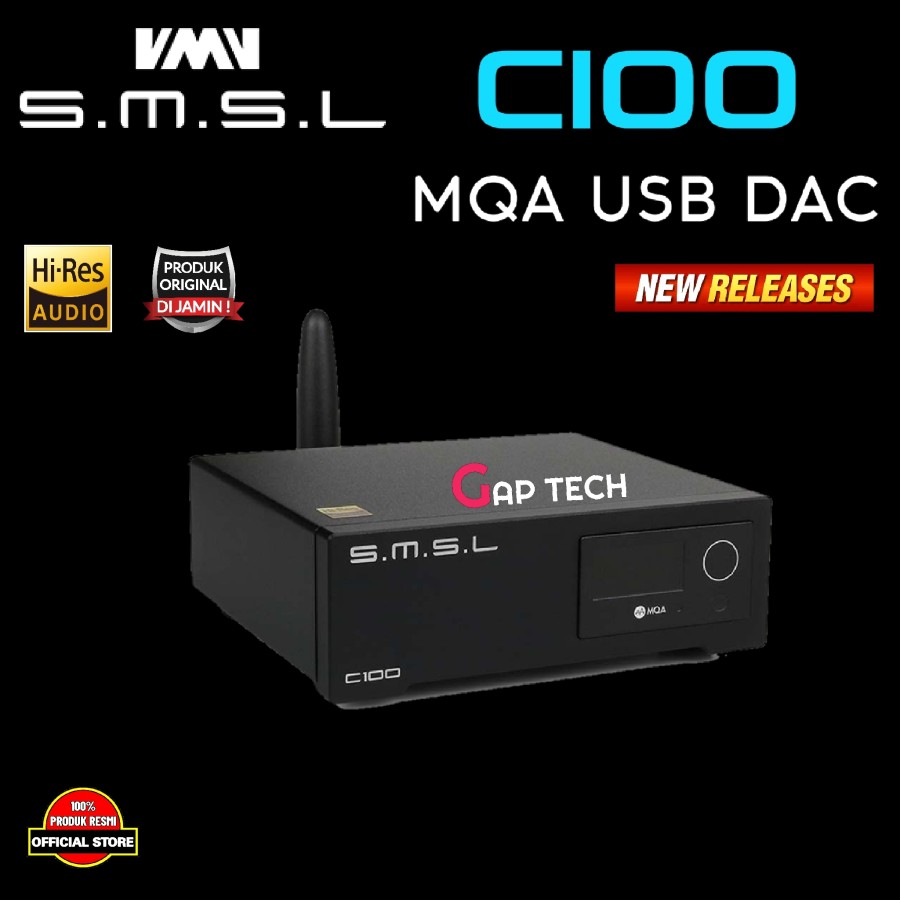 SMSL C100 / C 100 Hi-Res MQA USB DAC With AK4493S Chip Original ...