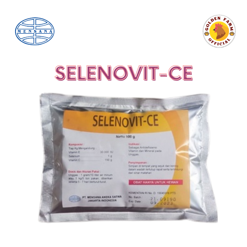 Selenovit Ce 100 Gram Vitamin Mineral Ayam Unggas Selenium Vit C Vit E