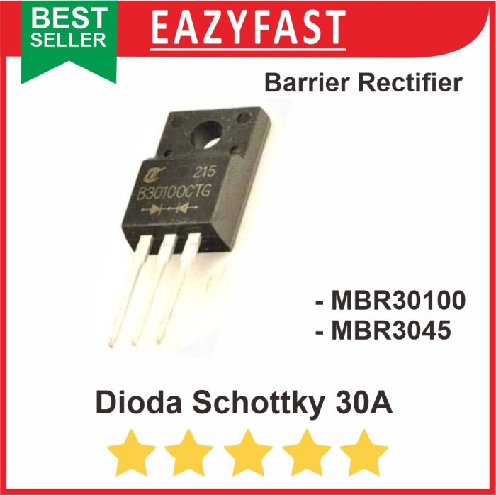 Dioda Schottky 30A MBR3045 MBR30100 30 A Barrier Rectifier Diode D ...