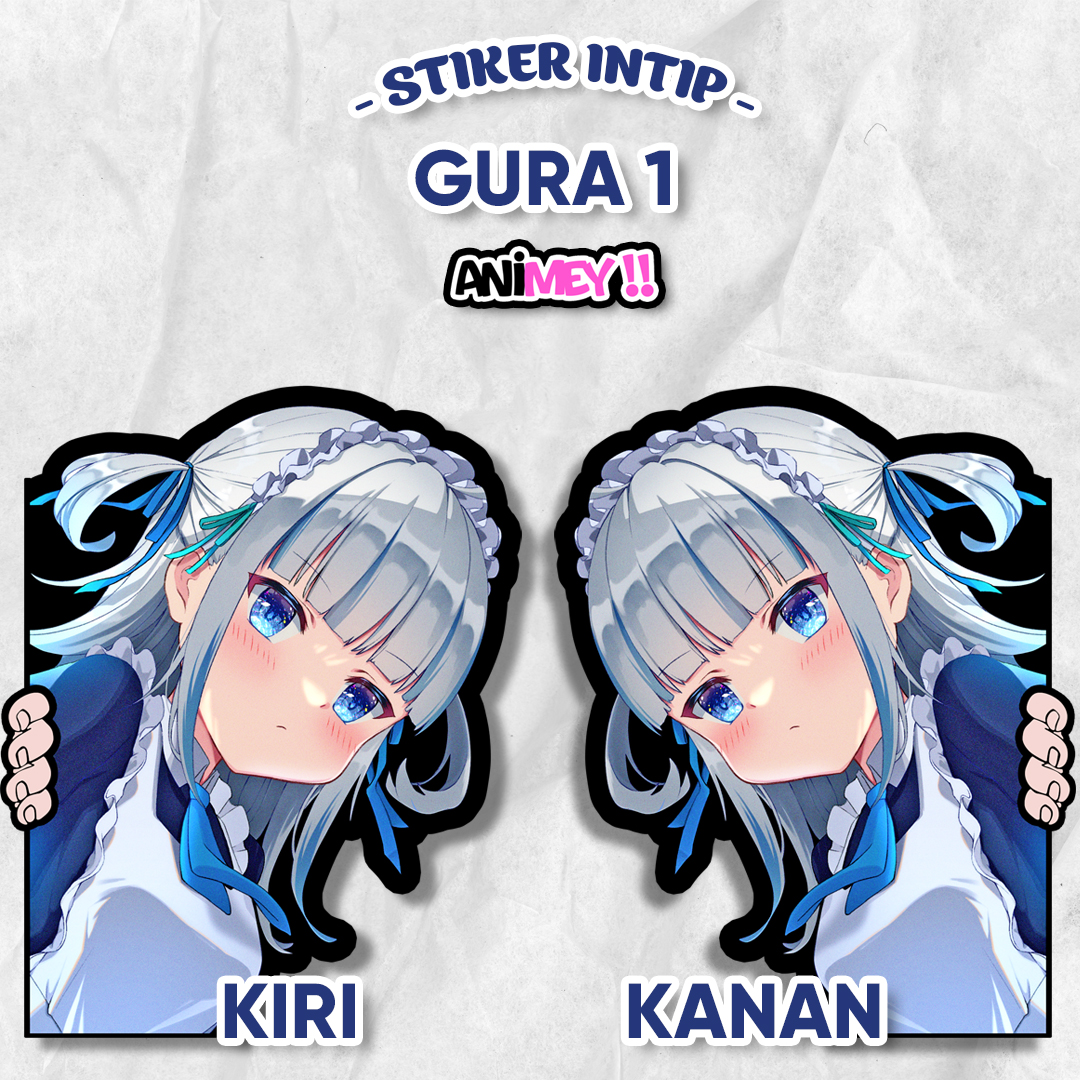 Stiker Gawr Gura Intip Samping Hololive Vtuber Anime Sticker Waterproof ...