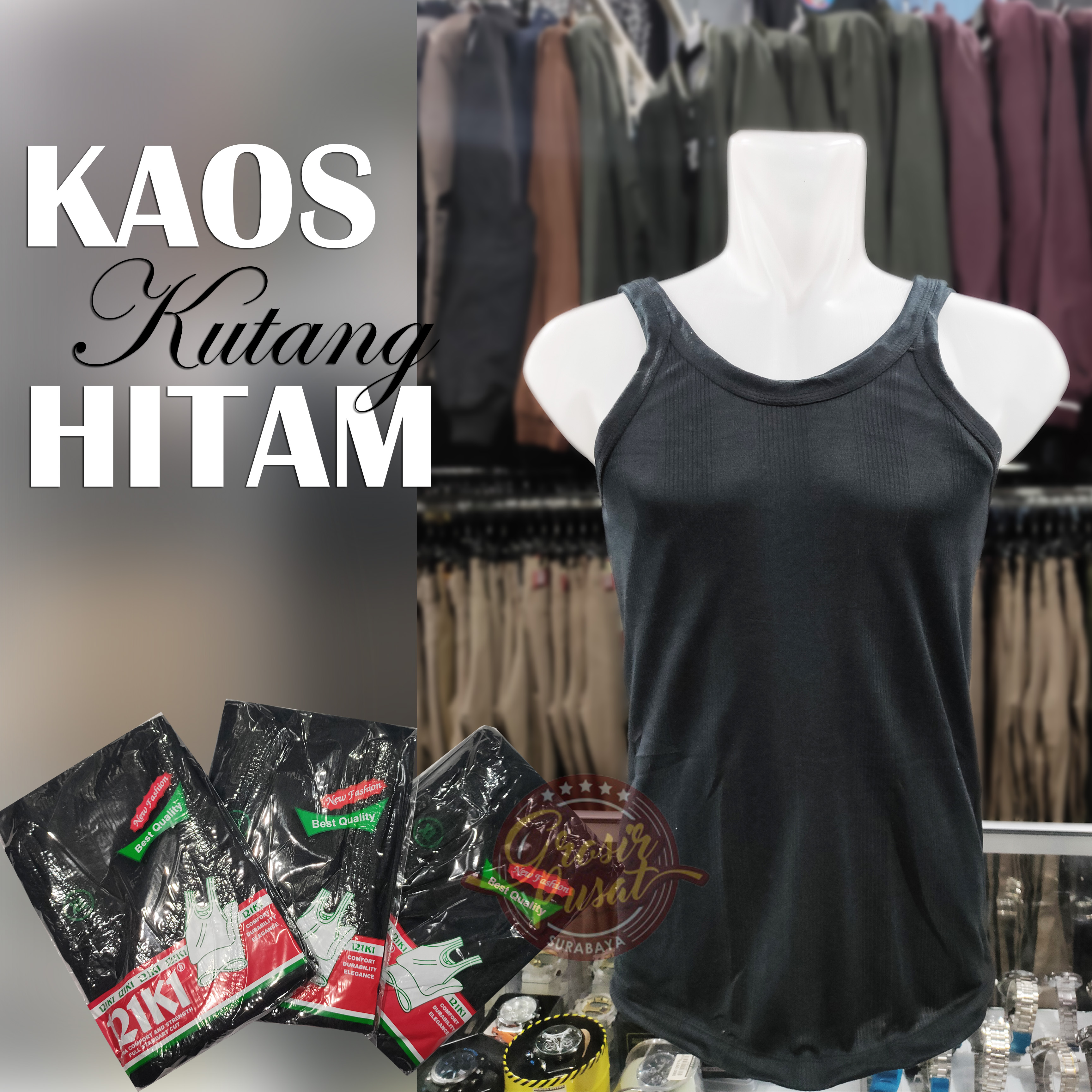 Kaos kutang - Kaos singlet / kaos dalam Pria Warna HITAM. | Lazada ... Kaos kutang - Kaos singlet / kaos dalam Pria Warna HITAM. | Lazada ...