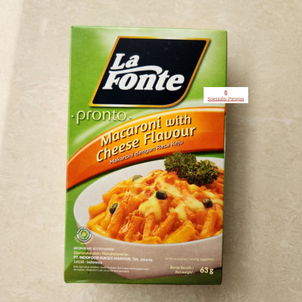 LaFonte PRONTO MACARONI WITH CHEESE FLAVOUR INSTANT INDOFOOD MAKARONI ...