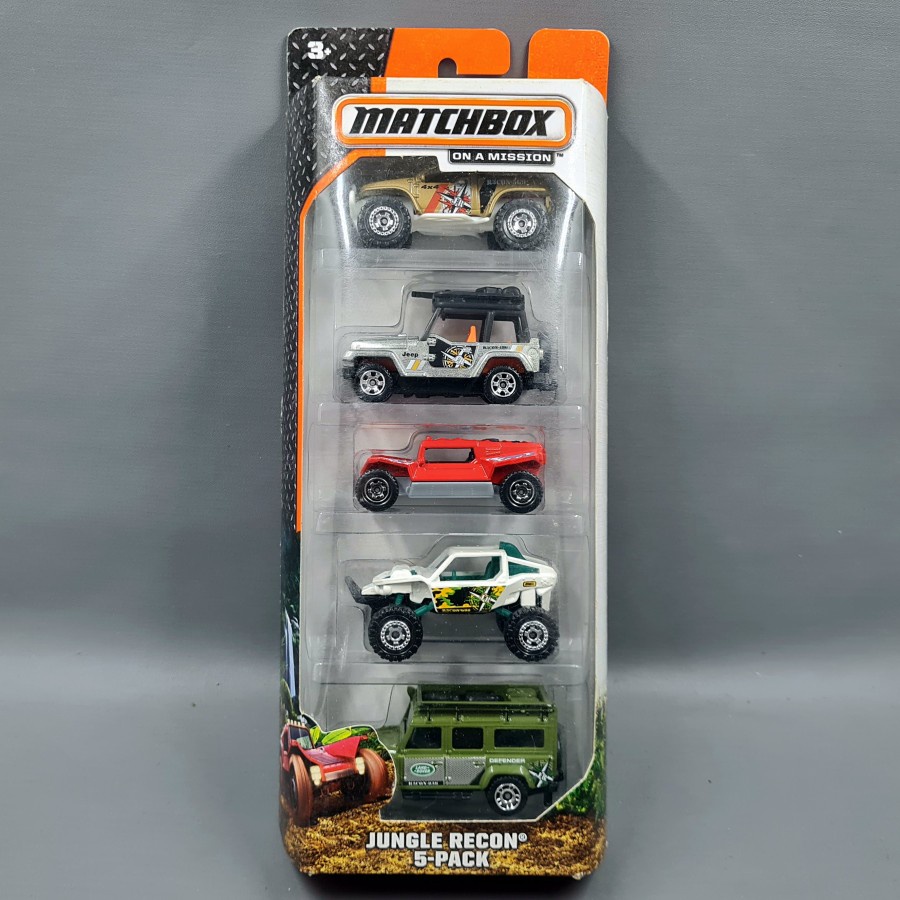 Matchbox Jungle Recon 5-Pack : Off-Road Rider - Coyote 500 - Land Rover ...