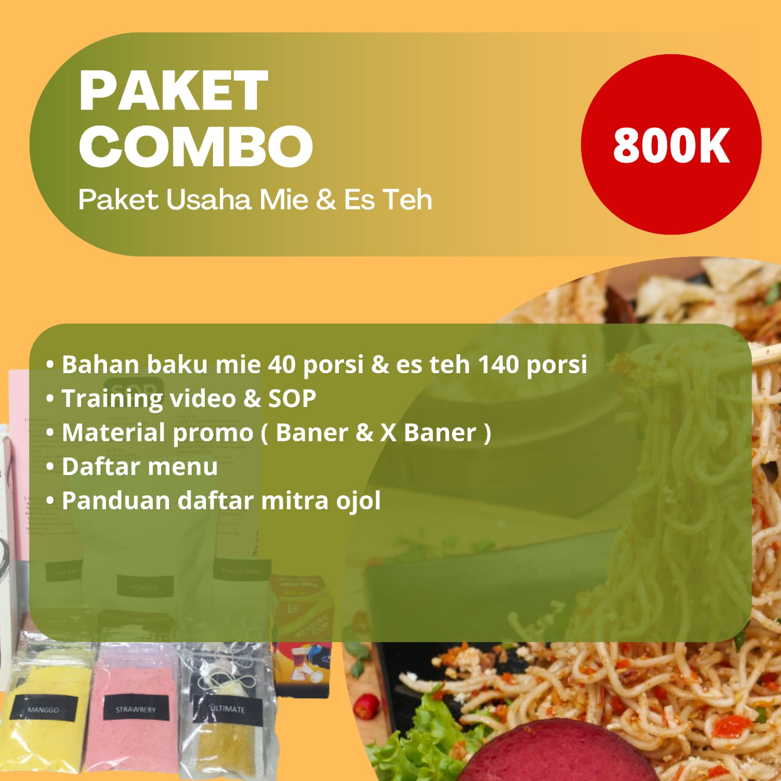Paket Usaha Combo Mie Level Kekinian Dan Es Teh Yang Viral Saat Ini ...