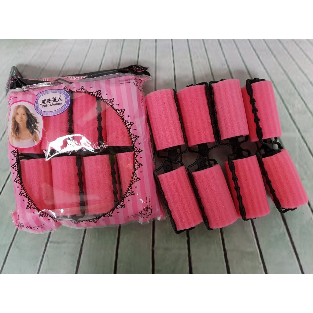 Set of 8pcs Roll Rambut Spon + Penjepit | Lazada Indonesia