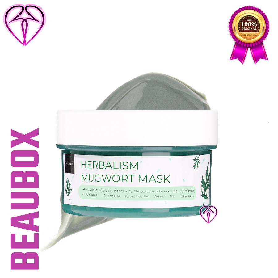 Scarlett Masker – Herbalism Mugwort Mask ORIGINAL (Melembabkan Wajah ...